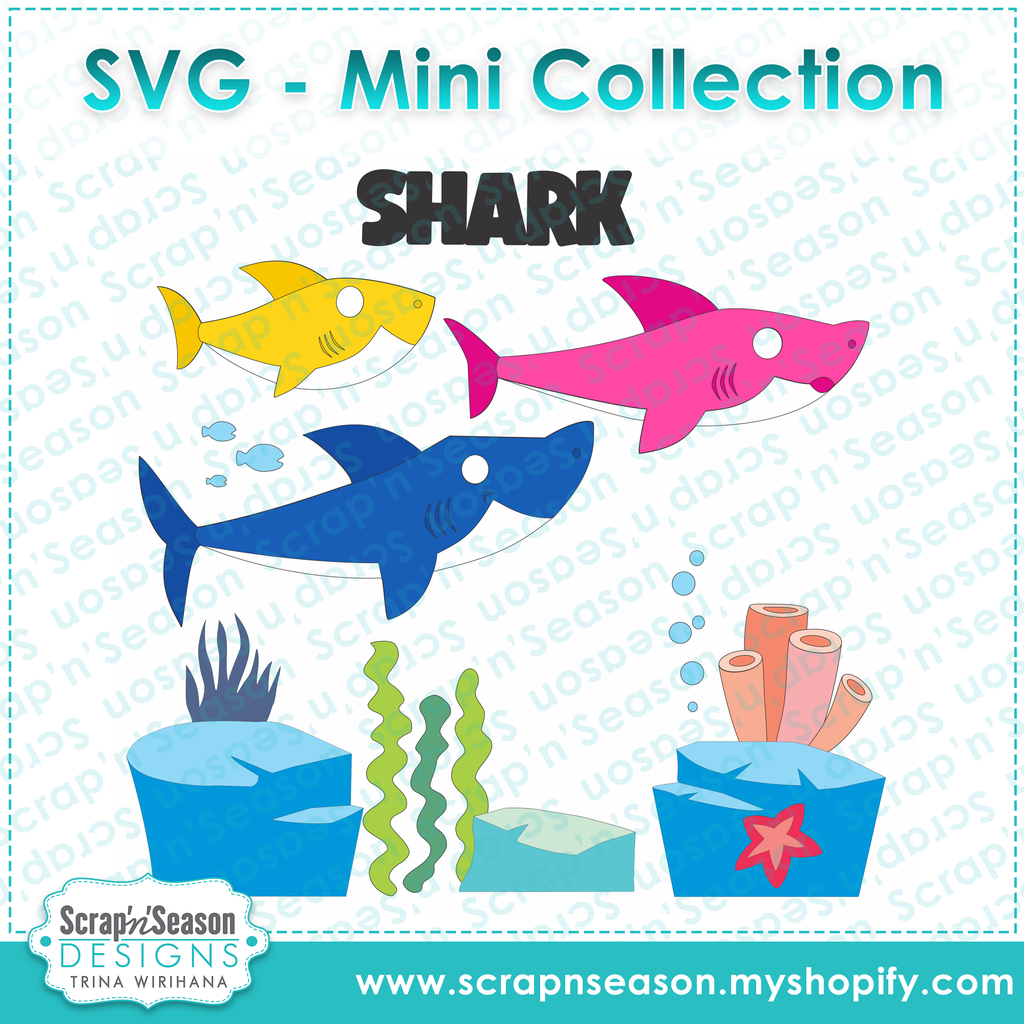 SVG Mini Collection - Shark Family – Scrap'n'Season